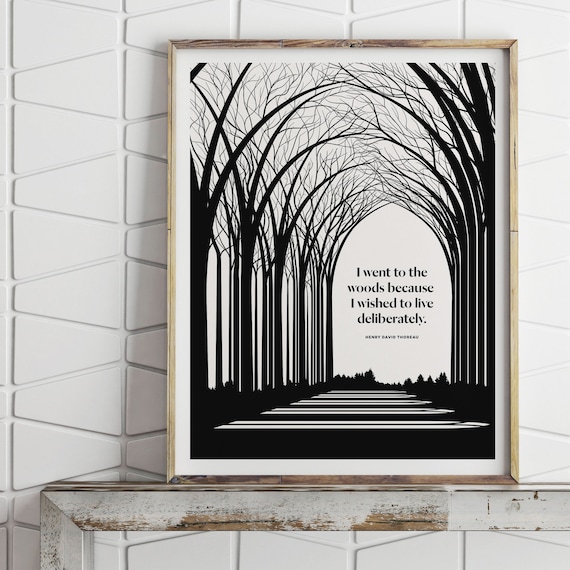 Henry David Thoreau Literary Art Print Walden Quote - Etsy