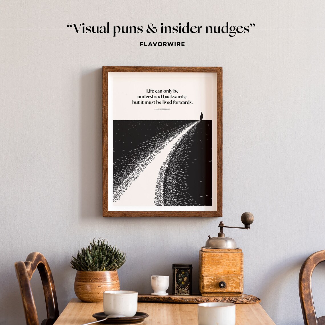 Kierkegaard Quote Art Print Illustration Philosophy Gift for | Etsy