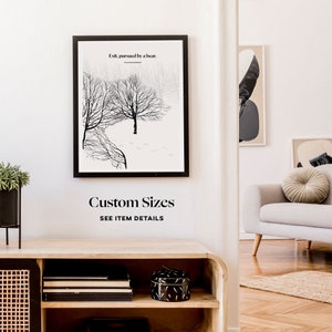 Shakespeare "exit, Pursued by a Bear" Literary Art Print, A Winters ...