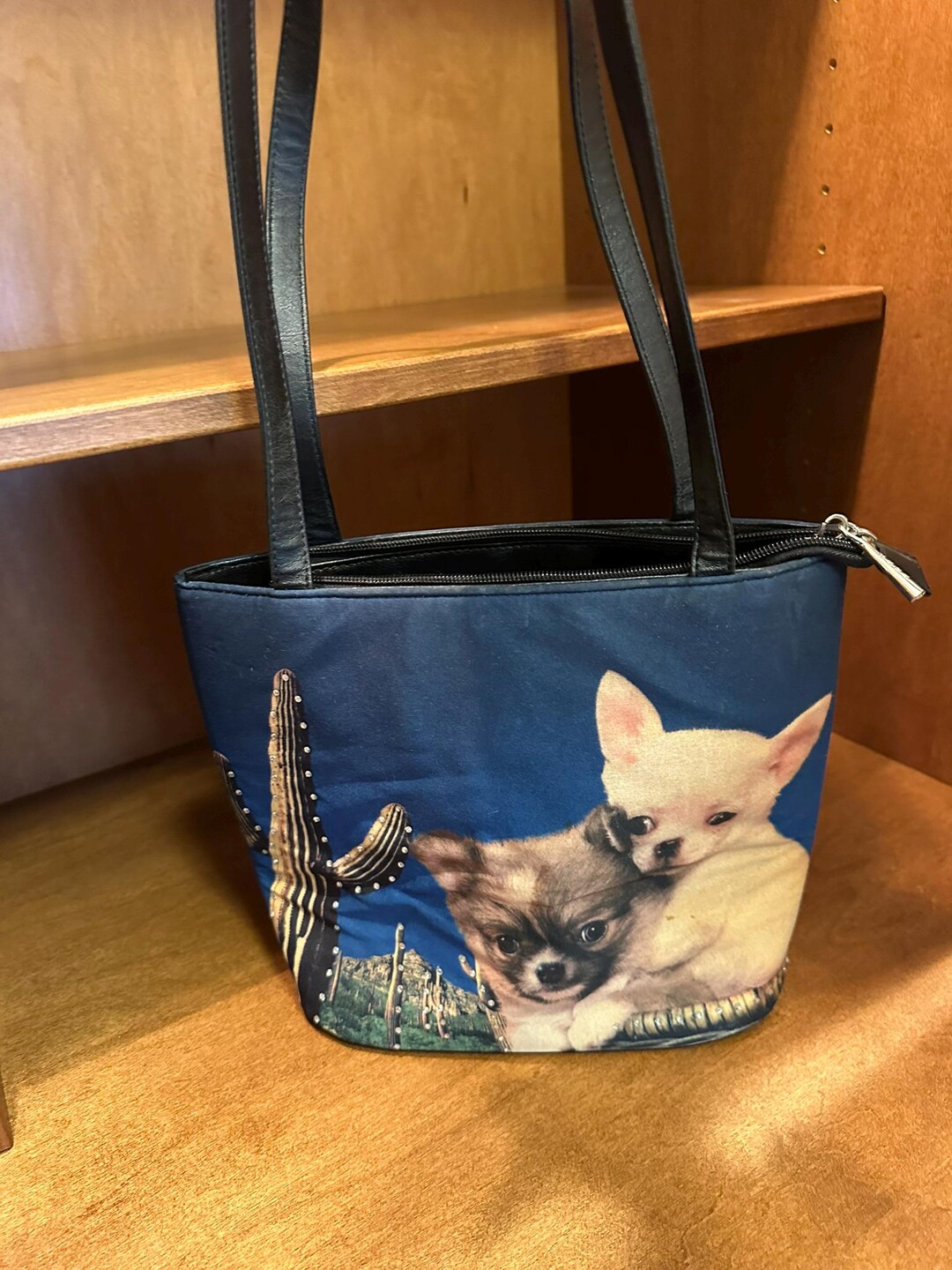 Vintage Two Chihuahua Puppies Print Handbag - Etsy