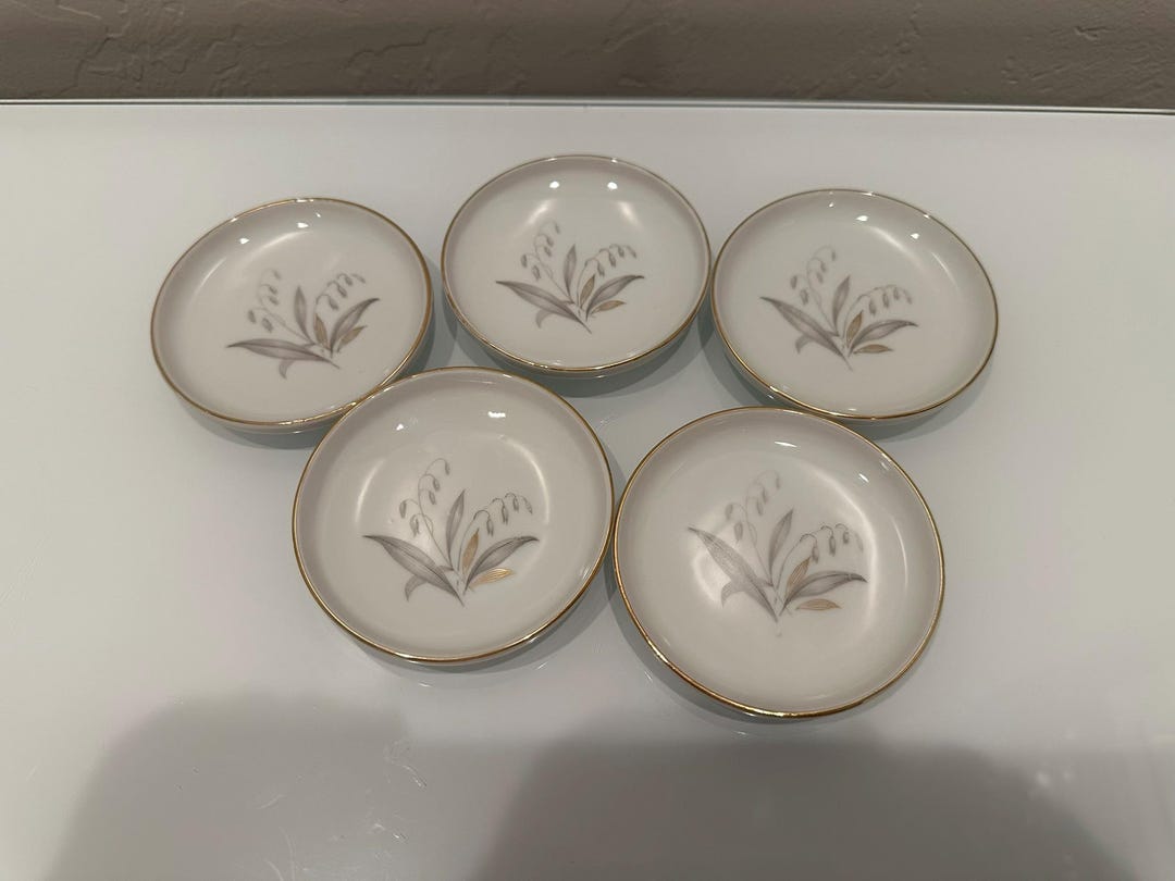 Vintage Kaysons 5 Small Saucers "golden Rhapsody" Pattern, Introduced ...
