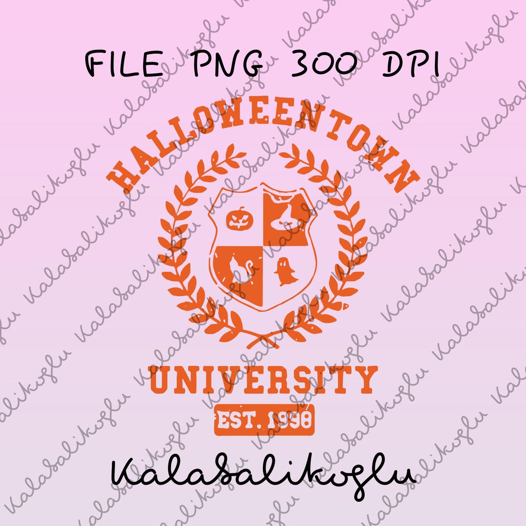 Halloween University PNG, Retro Halloween Digital Download, Vintage ...