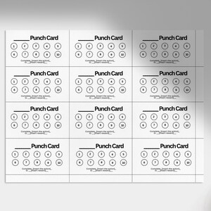 Habit Tracker Punch Card Template: Editable Canva Design (digital ...