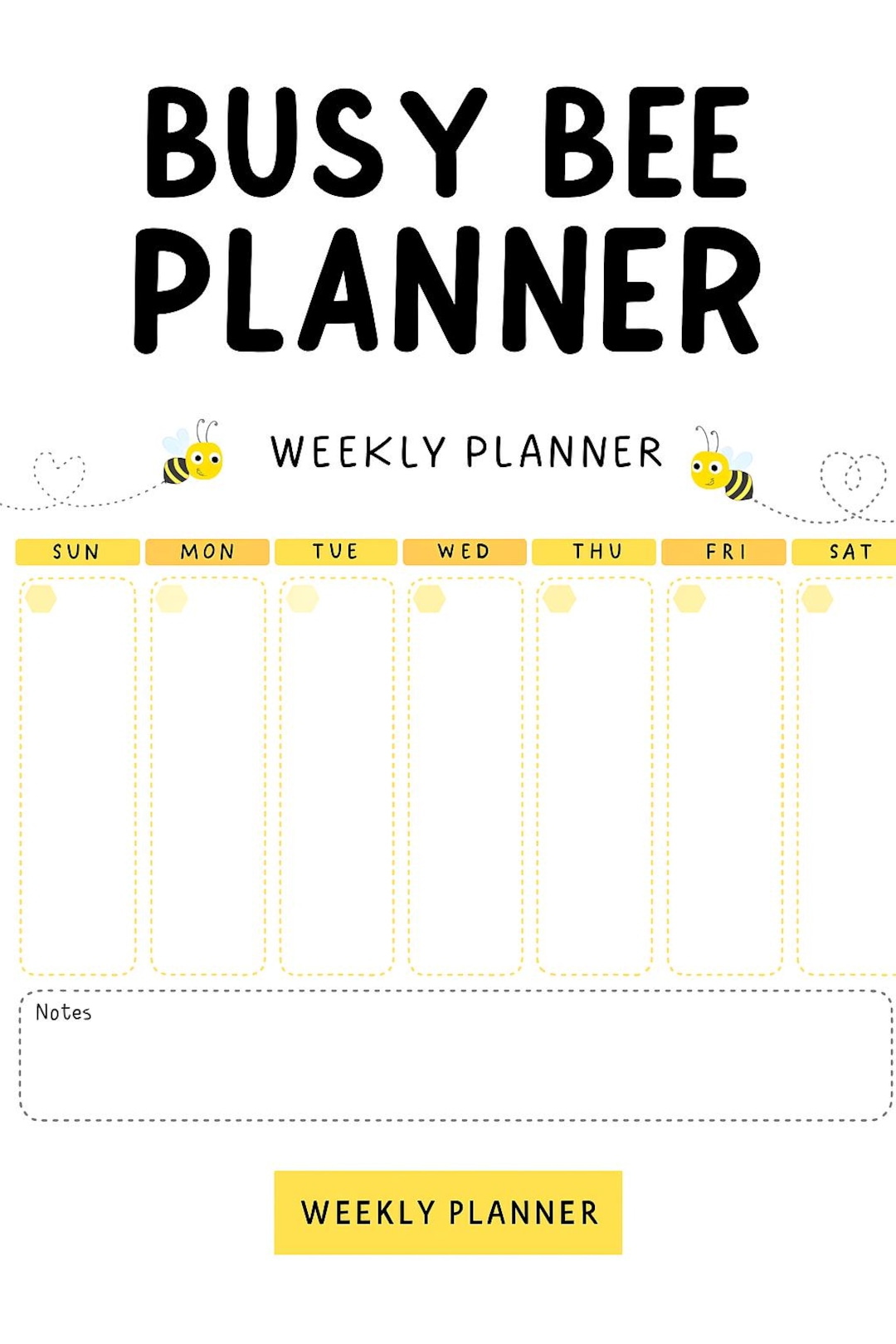 Busy Bee Planner - Etsy