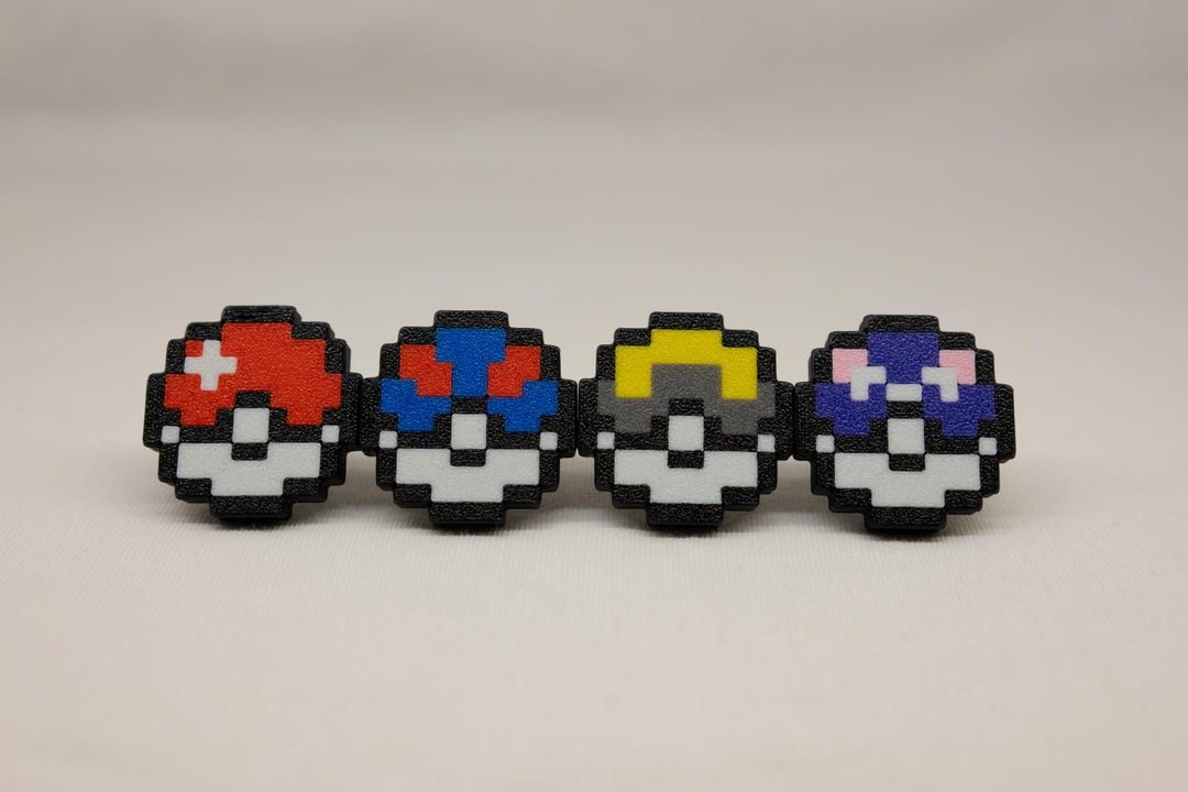Pixelated Poke Ball Pokemon Drawer Knob/pull - Etsy