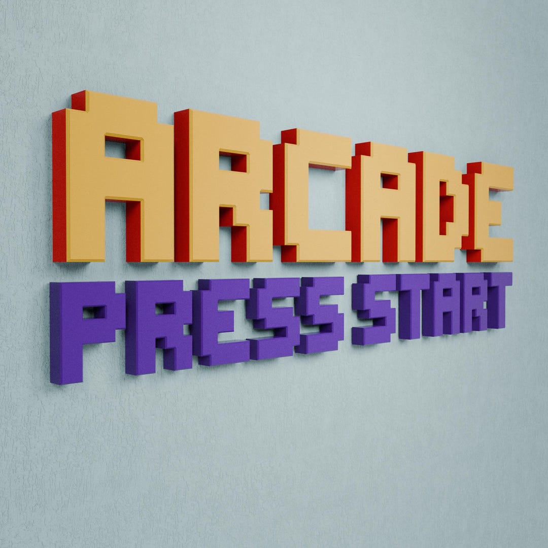 3D Signage Letters. Retro Pixelated Video Game Styled Letters to Create ...
