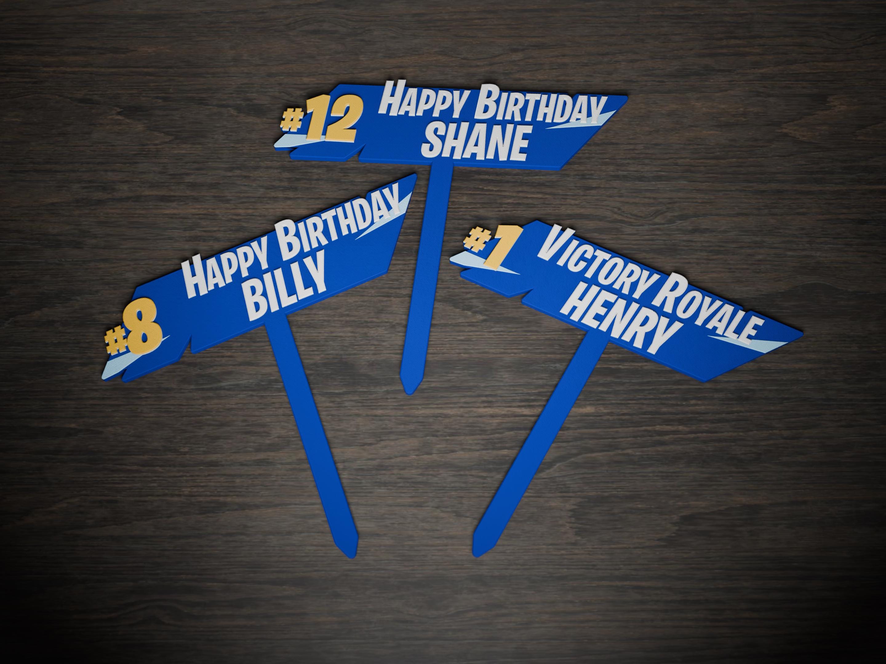 Custom 3D Cake Topper. Battle Royale Style. for Birthdays or Any ...