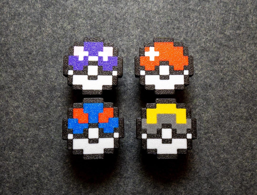 Pixelated Poke Ball Pocket Monster Drawer Knob/pull - Etsy