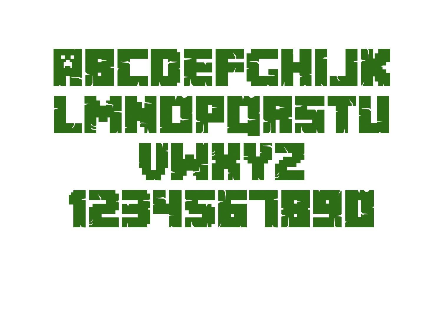 3D Signage Letters. Pixelated Crafting and Mining Video Game Styled ...