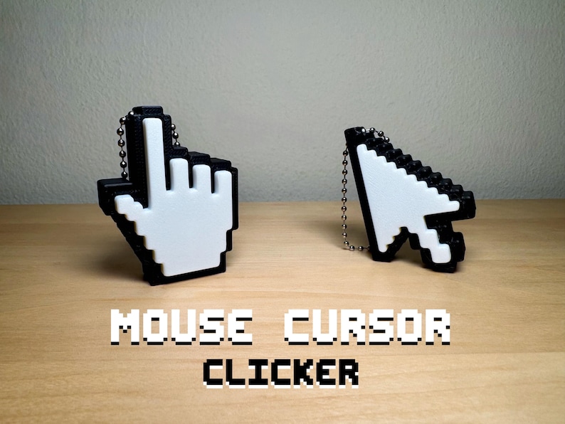 Pixel Mouse Cursor Fidget Clicker: Retro Stress Relief Keychain - Etsy