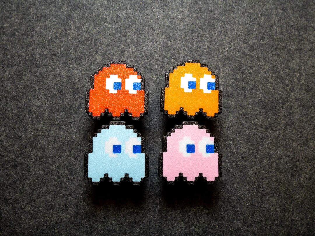 Pixelated Pac Man Ghosts Drawer Knob/pull - Etsy