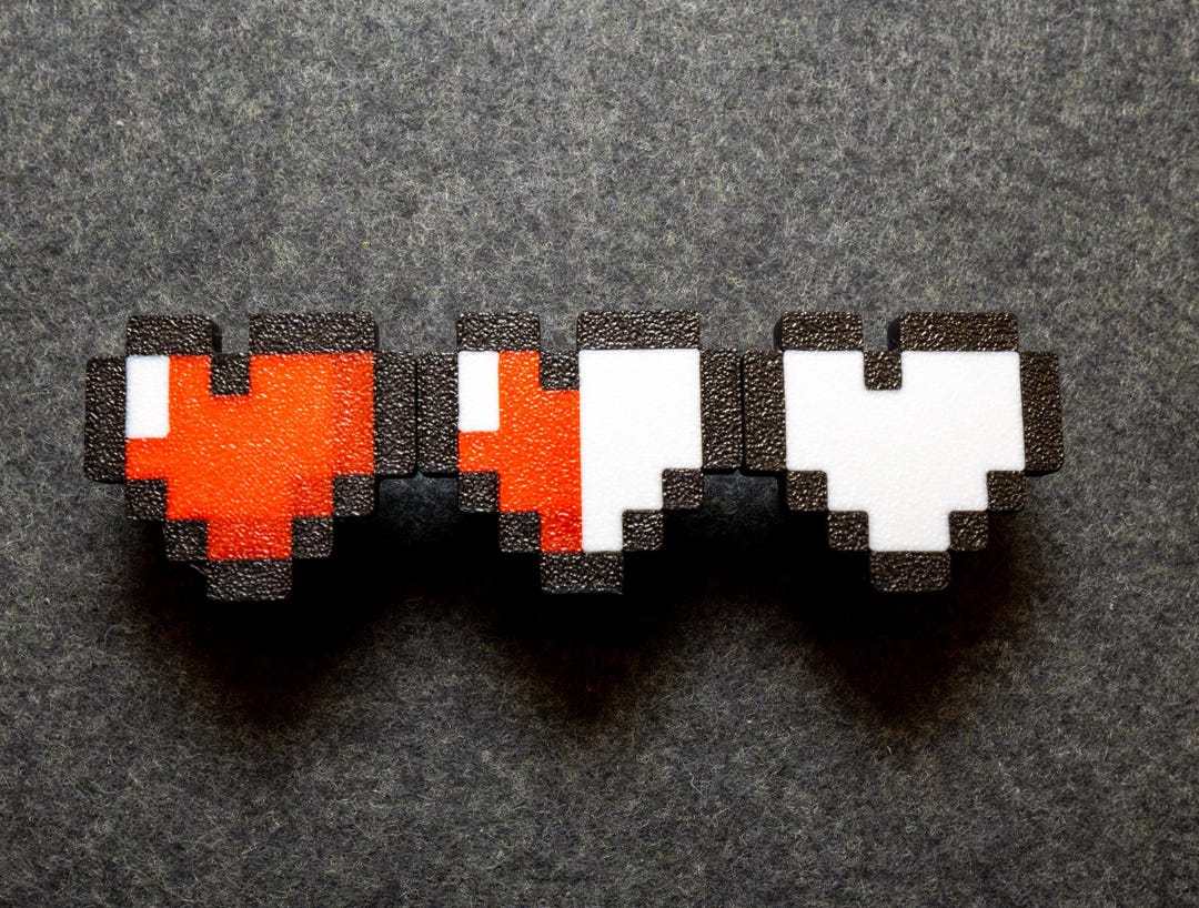 Pixelated Video Game Hearts Health Bar Drawer Knob/pull - Etsy