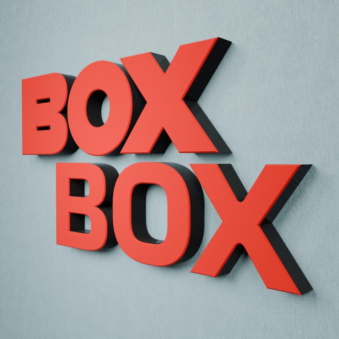 3D Signage Letters. Stylized Formula Grand Prix Racing Styled Letters ...