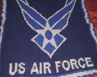 US Air Force Crochet Afghan Pattern - Etsy
