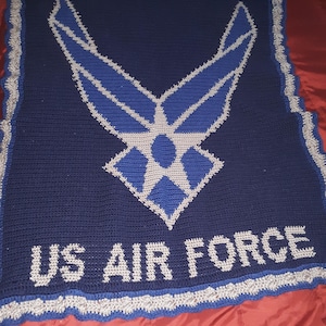 US Air Force Crochet Afghan Pattern - Etsy