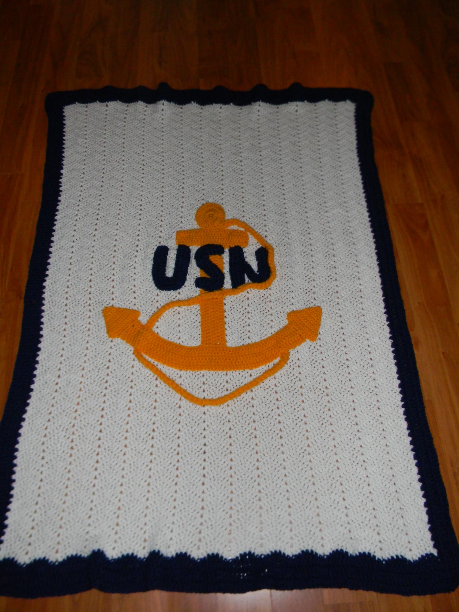 US Navy Military Crochet Afghan Pattern - Etsy