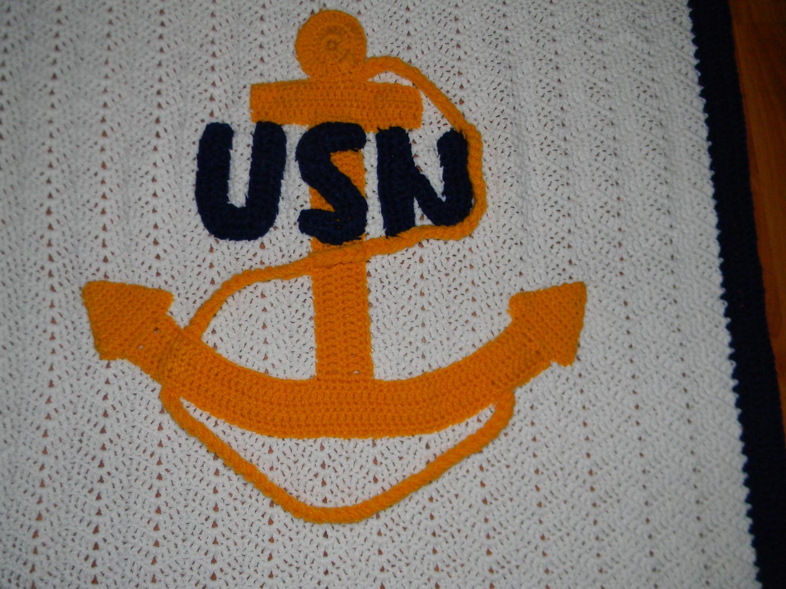 US Navy Military Crochet Afghan Pattern - Etsy