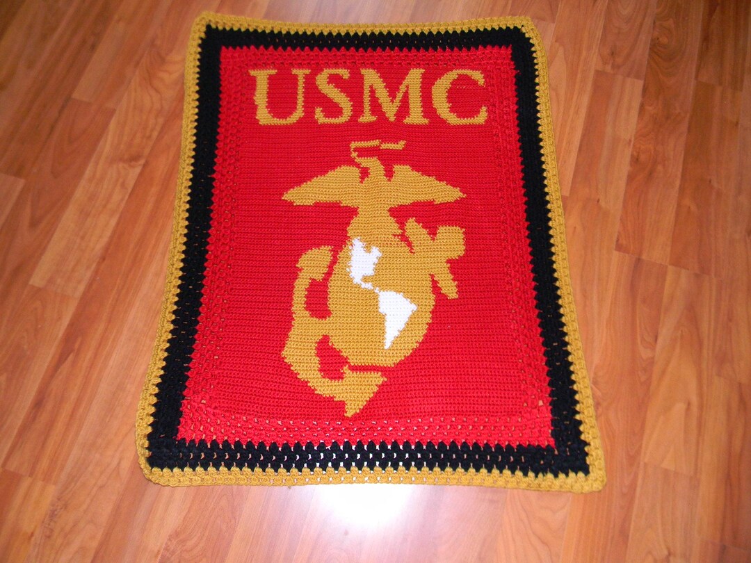 US Marines Afghan Crochet Pattern - Etsy