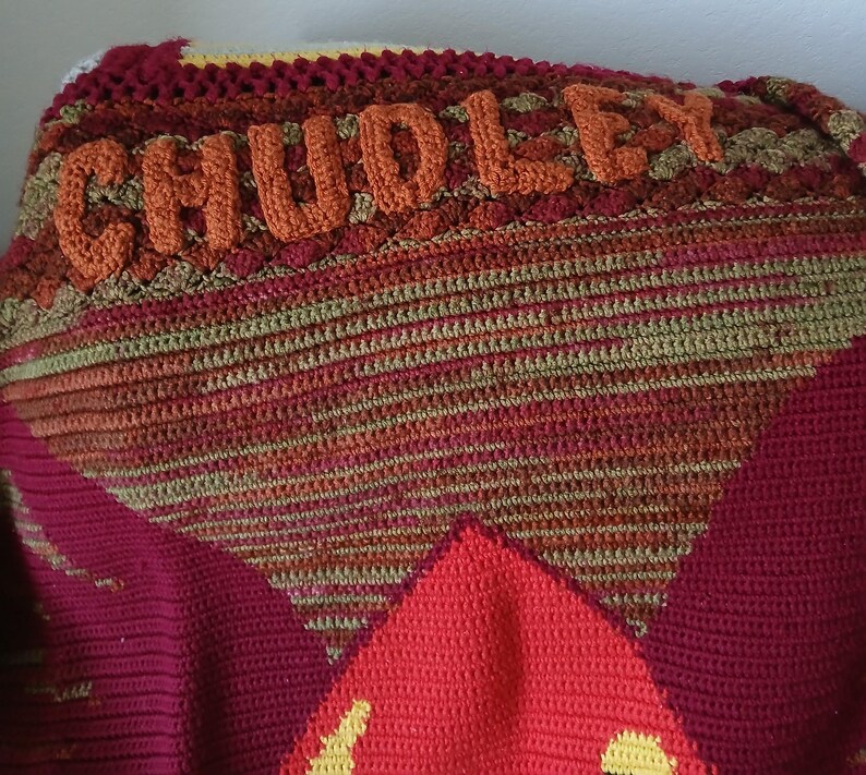 Harry Potter Inspired Ron Weasley Blanket Crochet Afghan Chudley ...