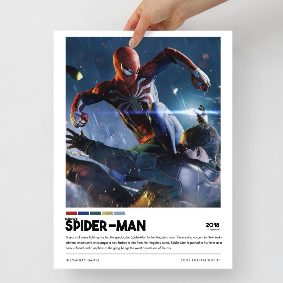 Spider-man Descriptive A3 Poster - Video Game Wall Art Print - Etsy