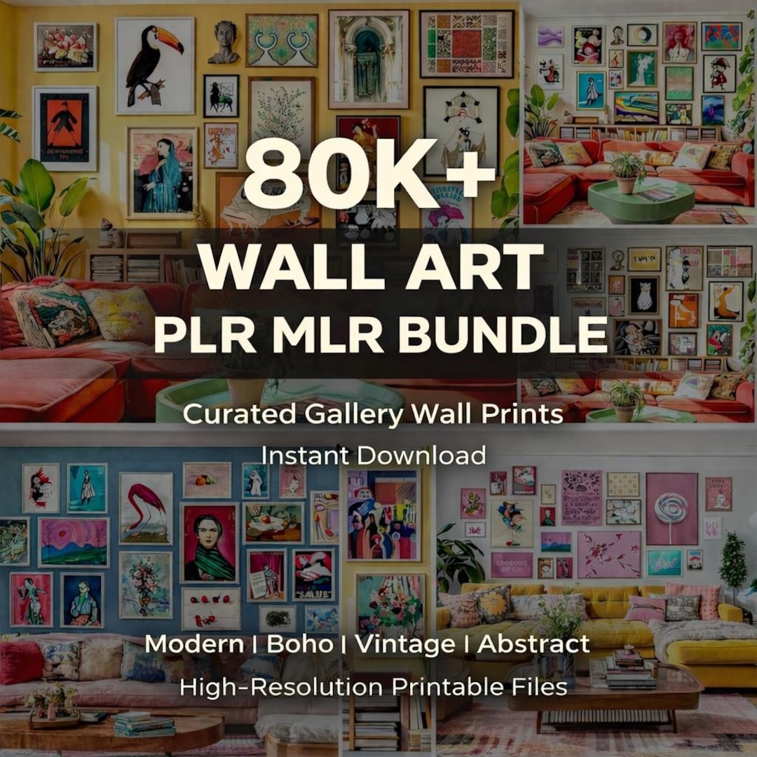Entire Shop Wall Art Bundle | 80,000 HD Printable Decor Files | Instant ...