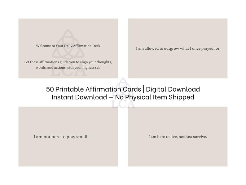 50 Printable Affirmations, for Love, Clarity and Alignment - Etsy
