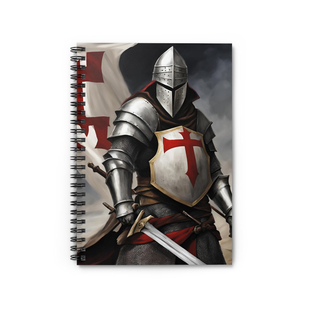 Knight-themed Spiral Notebook, Medieval Journal, Fantasy Sketchbook ...