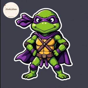 Chibi Ninja Turtle Clipart | 30 PNG Sticker Bundle (instant Download ...