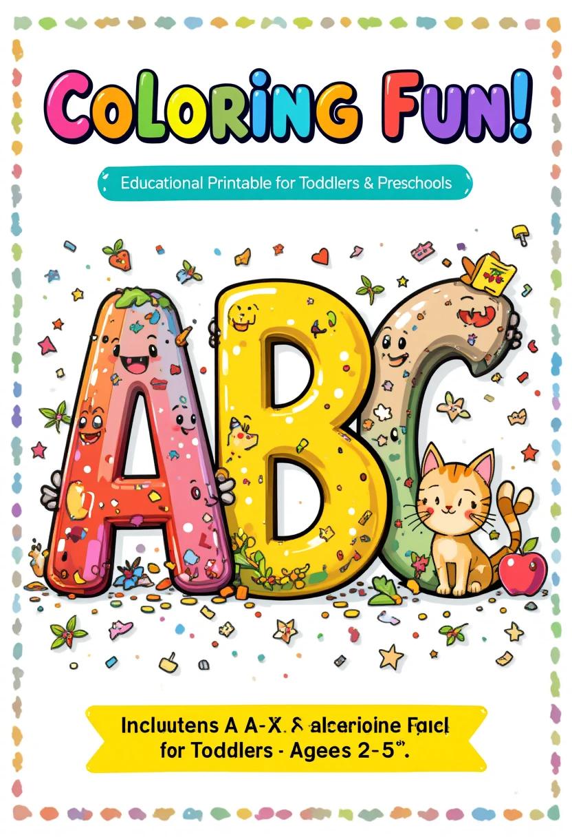 ABC Coloring Book for Kids: Printable Alphabet Activity Pages (PDF ...