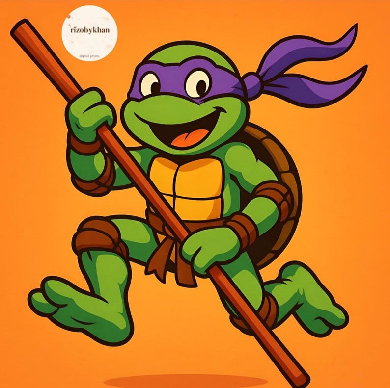 Chibi Ninja Turtle Clipart | 30 PNG Sticker Bundle (instant Download ...