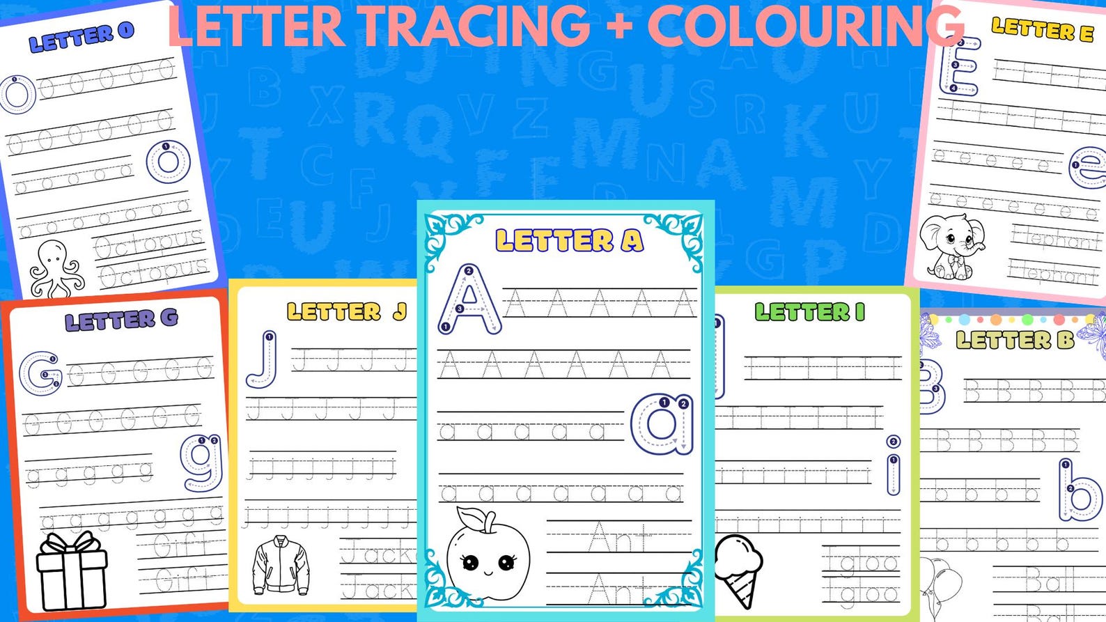 Alphabet Tracing Worksheet Bundle: Preschool & Kindergarten Activity ...