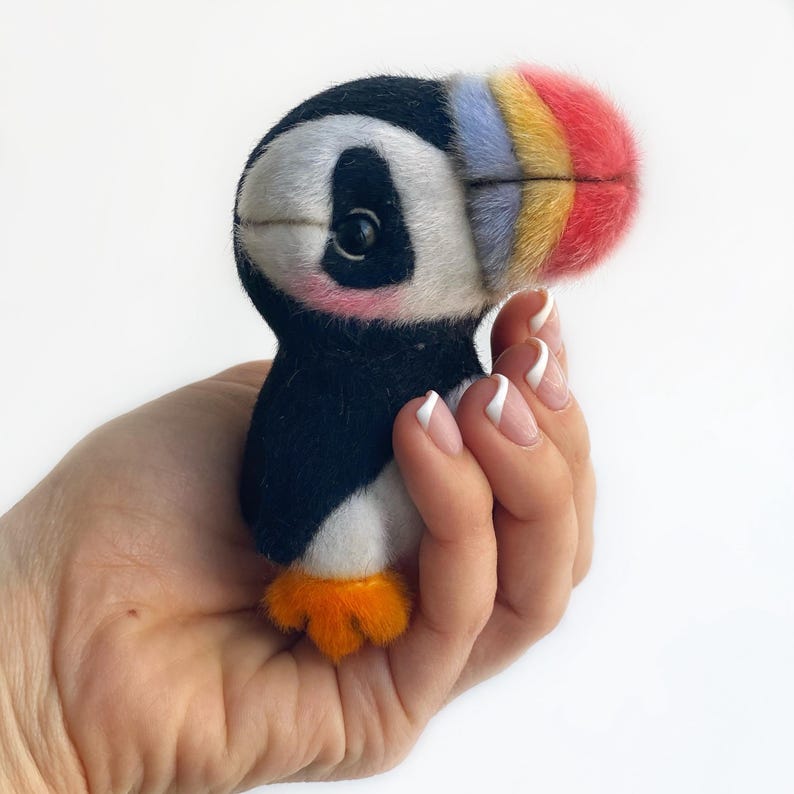 Puffin PDF Sewing Pattern Video Tutorial Bird DIY Stuffed Toy Pattern ...