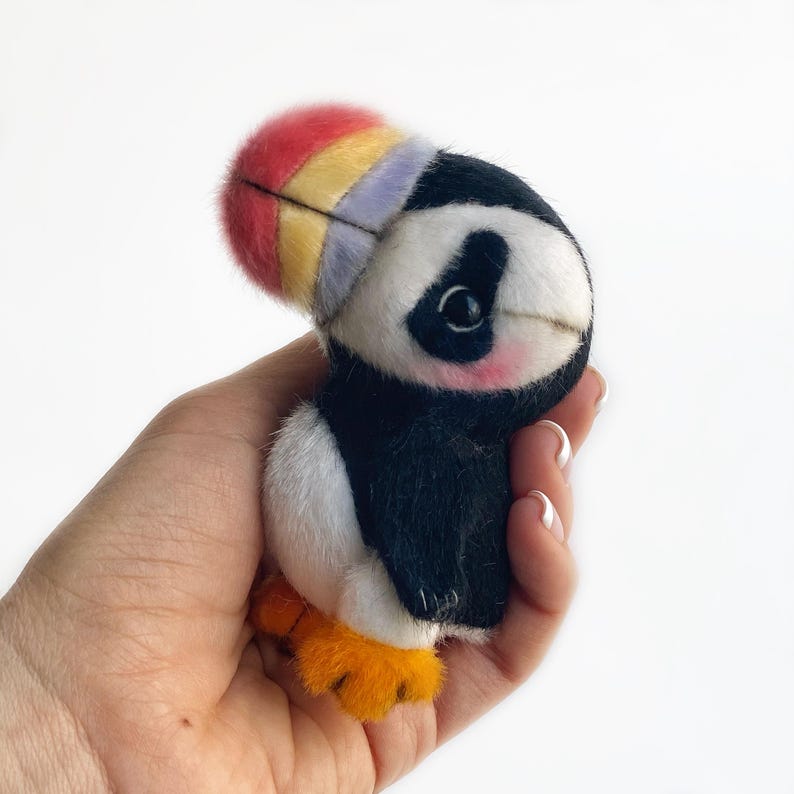 Puffin PDF Sewing Pattern Video Tutorial Bird DIY Stuffed Toy Pattern ...