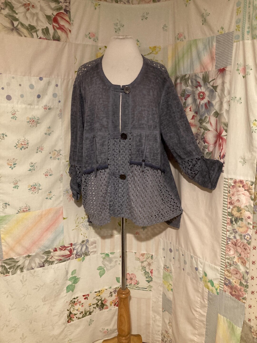 EXTRA LARGE, Jacket Sweater, Lightweight Gray Bohemian Jacket - Etsy