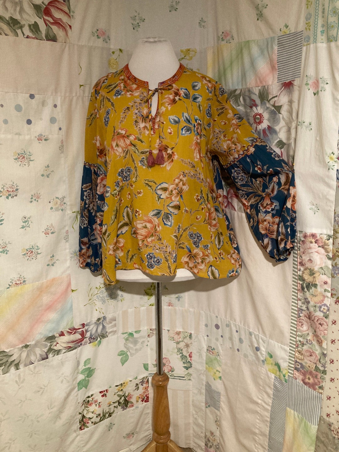 MEDIUM JOHNNY WAS Embroidered Cotton Lightweight Boho Hippie ...