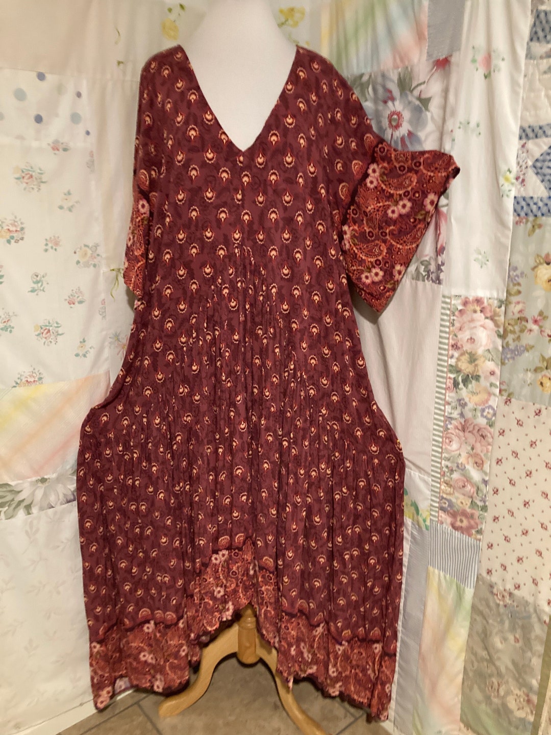 EXTRA EXTRA LARGE, Lightweight Boho Full Long Summer Light Purple Dress ...