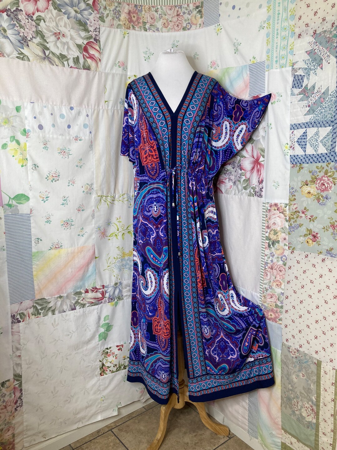 LARGE/XL, Dress, Boho Hippie Bohemian Stretchy Long Colorful Dress - Etsy