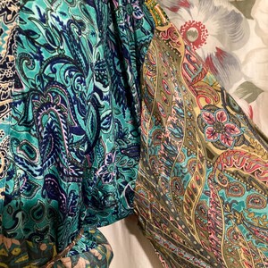 OPEN SIZE, Patchwork Bohemian Colorful Karma Highway Kimono Robe With ...