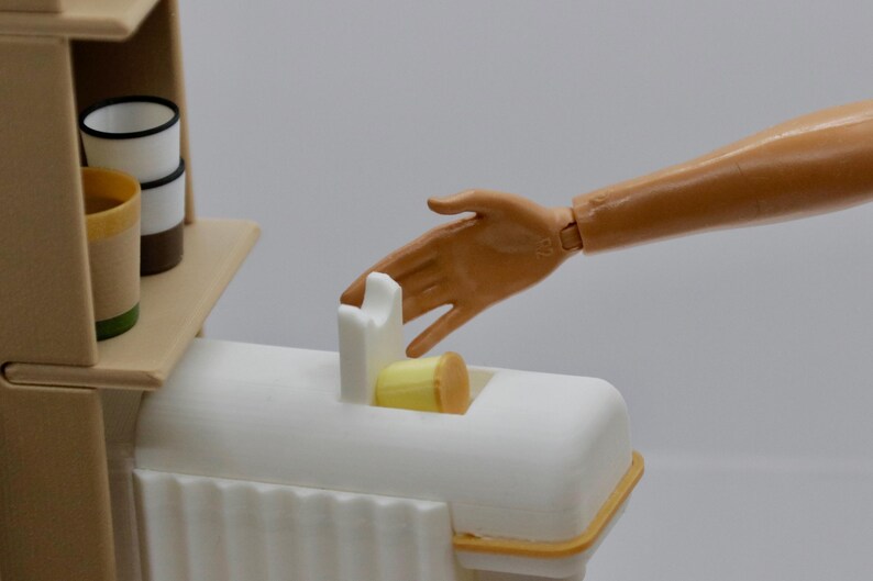 1:6 Scale Miniature Coffee Corner | Espresso Machine, Coffee Pods, Mugs ...