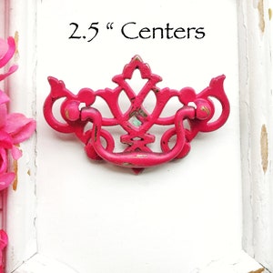 Magenta Cabinet Knobs Pulls , Cabinet Pulls Vintage Style , Hot Pink ...