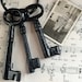 Ebony Black Skeleton Keys-home Decor-rustic cast - Etsy
