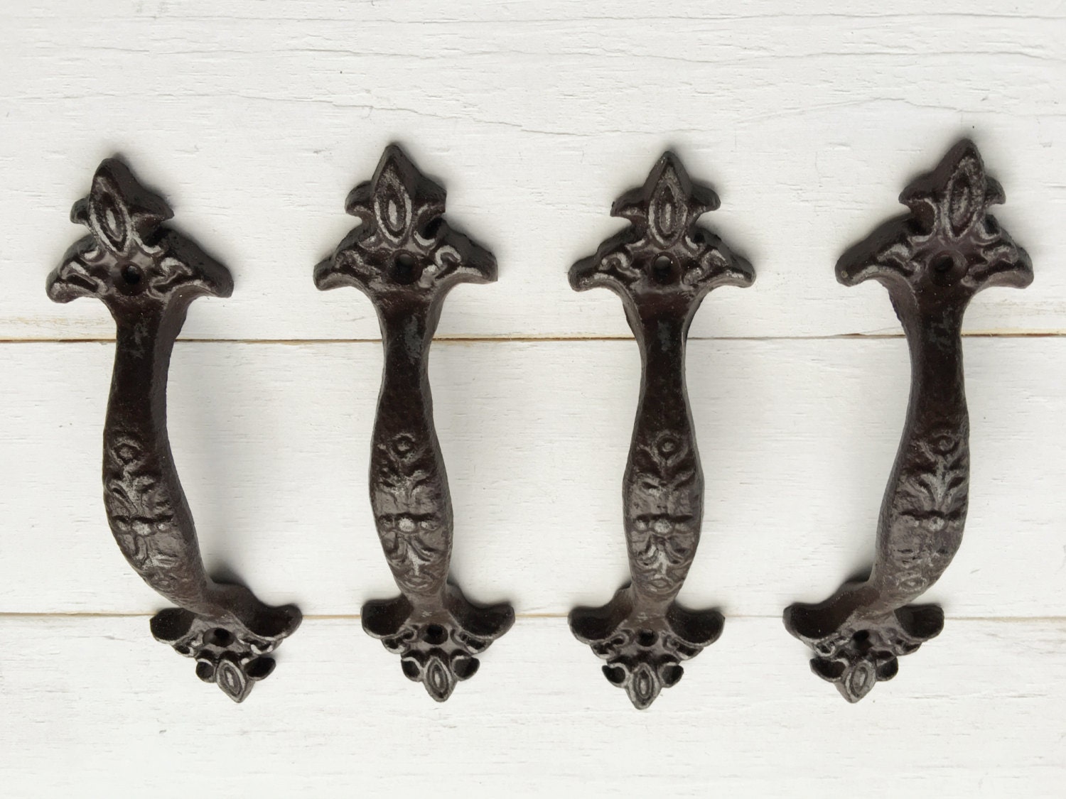 Drawer Pulls Rustic Shabby Chic Cast Iron Drawer Pull in - Etsy