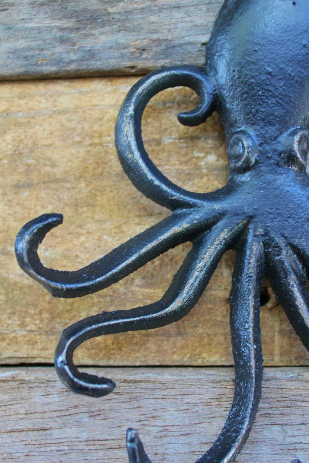 Distressed Victorian Black Octopus Key Hook-beach House - Etsy