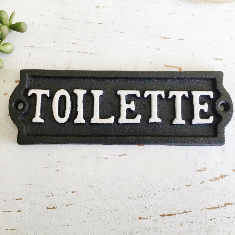French Bathroom Sign - Etsy