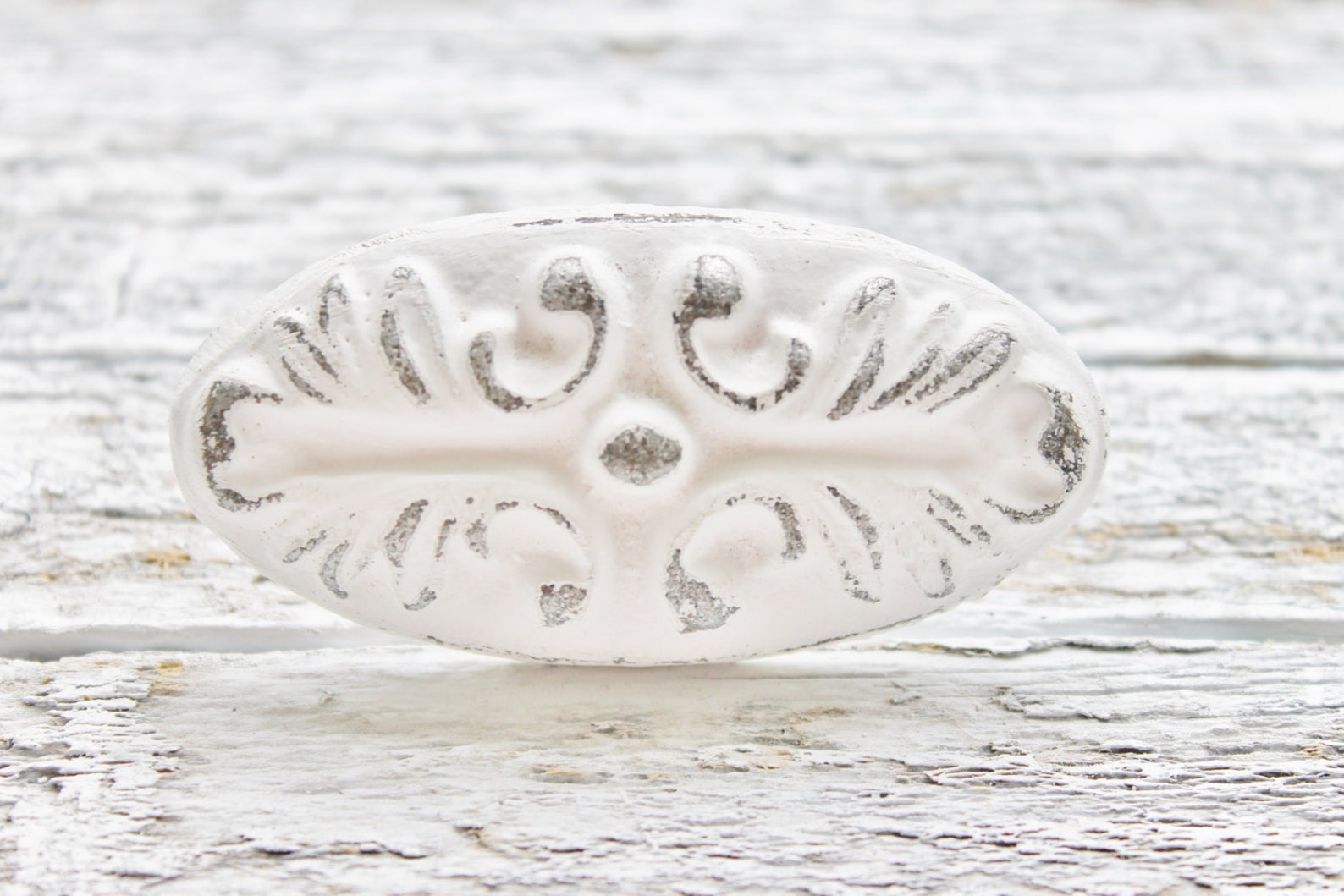 Cast Iron Oval Scroll Knobs Hardware dresser Drawer Pulls Handles ...