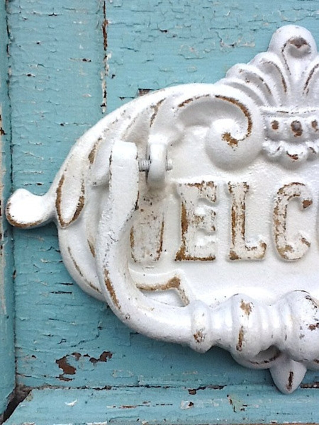 Door Knocker / Rustic Cast Iron / Cottage Inspired Old Fashioned ...