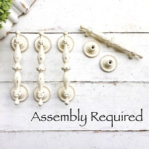 Chippy Cream Vintage Drawer Pulls 3.5 Centers Shabby Chic Knobs ...