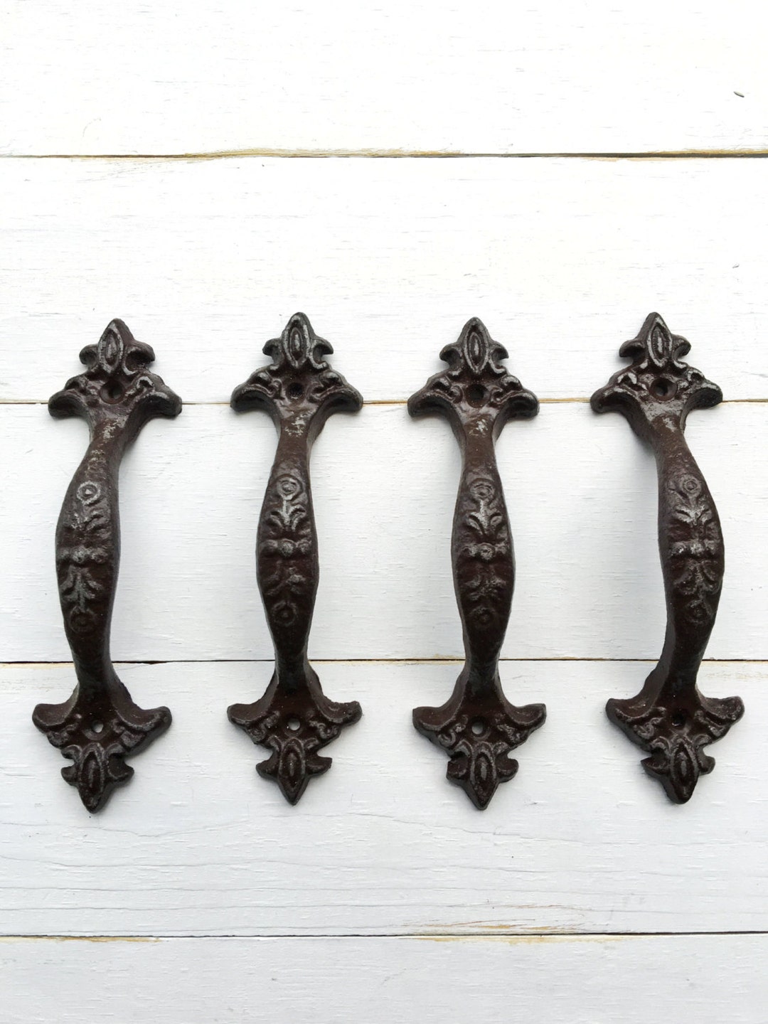1 Drawer Pull, Rustic, Shabby Chic Cast Iron Drawer Pull ,in Espresso ...