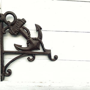 Red Wall Anchor-wall Hanging-cast Iron-plant Hanger-metal Wall Decor ...
