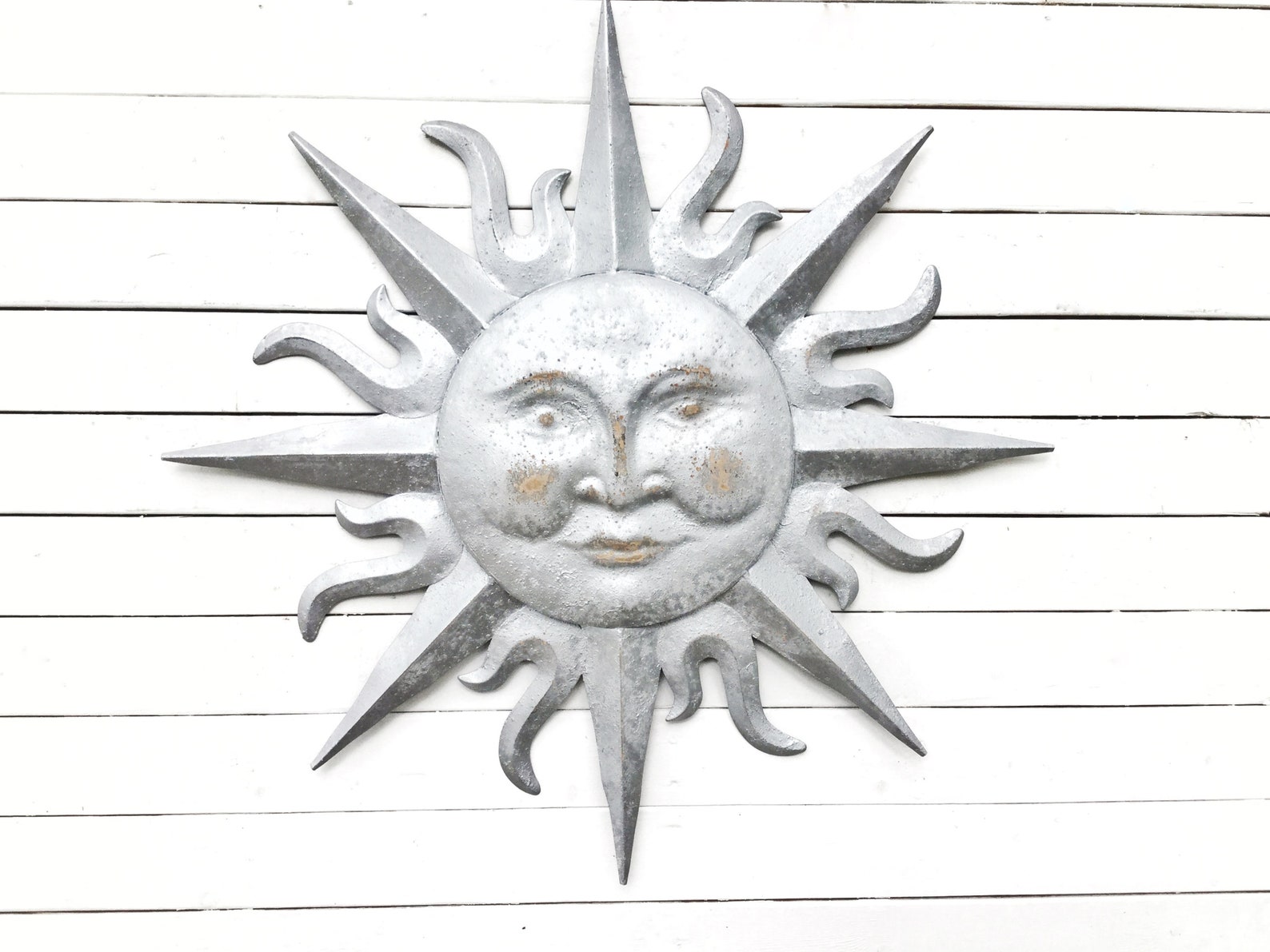 Metal Wall Art Metal Sun Wall Art Oil Rub Bronze Outdoor | Etsy